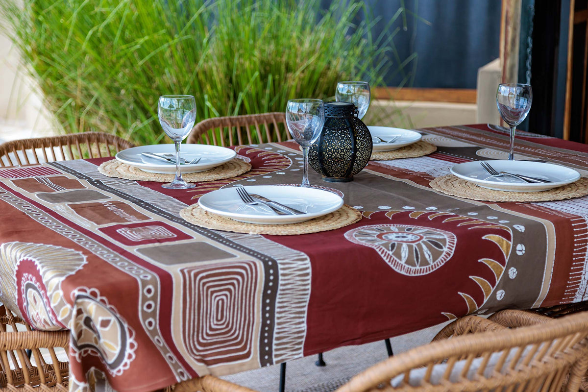 Bring Safari Chicness To Your Table - Sienna Tablecloth – TRIBAL TEXTILES