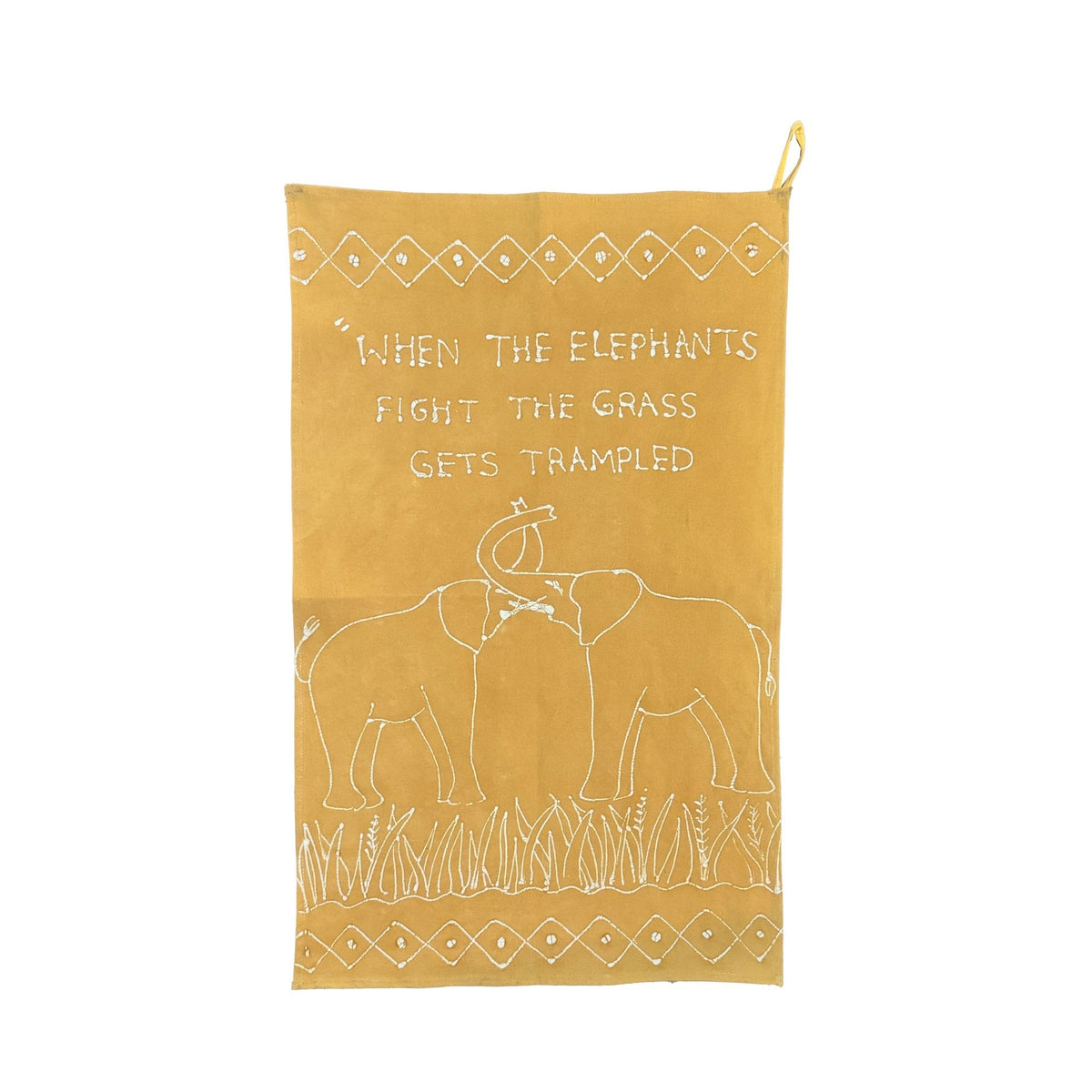 Ethically Made Elephant African Proverb Tea Towel – TRIBAL TEXTILES